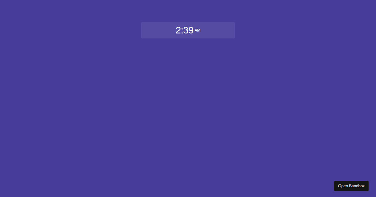 Styled time picker - Codesandbox