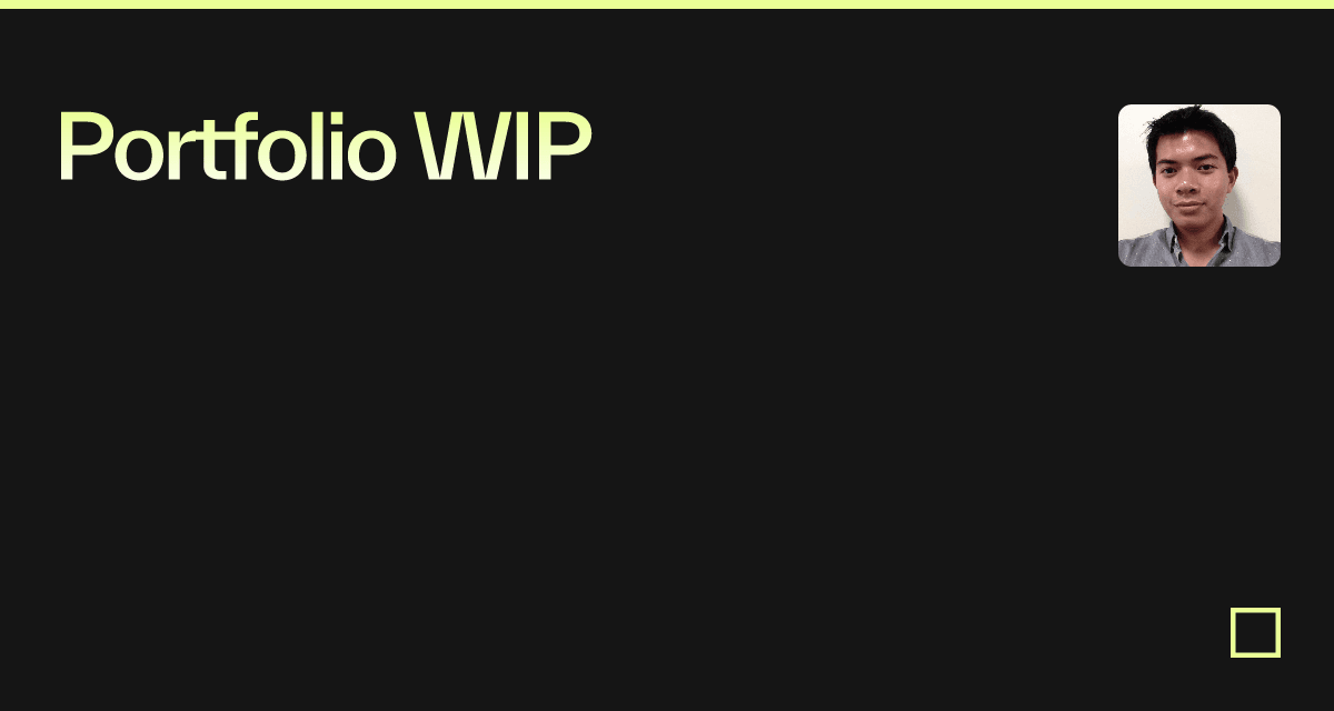 Portfolio WIP - Codesandbox