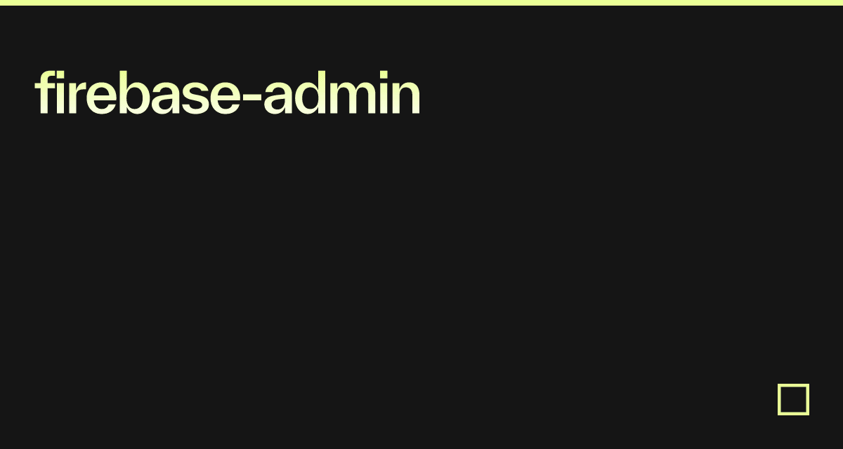 firebase-admin - Codesandbox