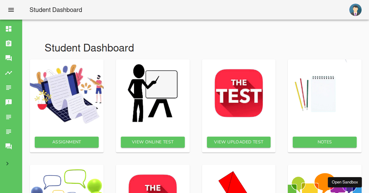 student-dashboard - Codesandbox