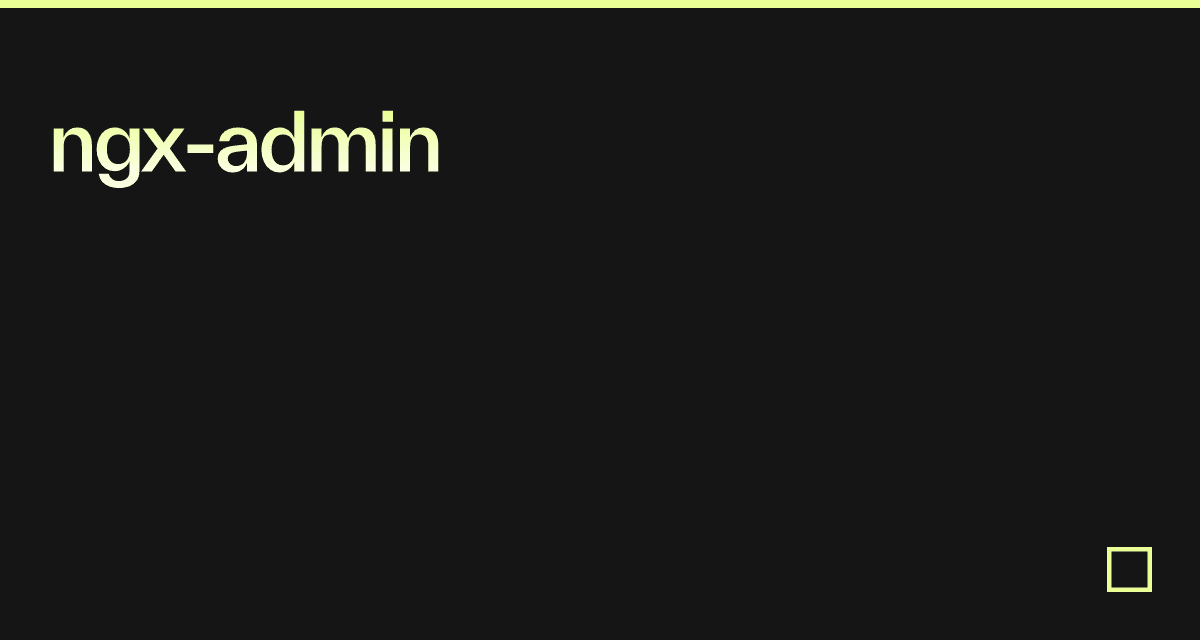 ngx-admin - Codesandbox