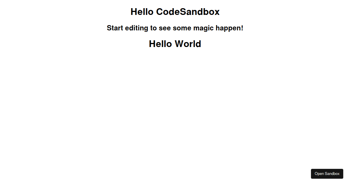 Markdown To Jsx Codesandbox