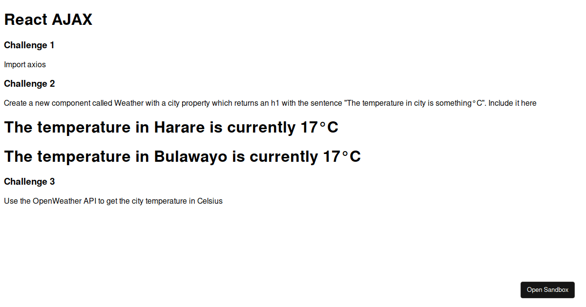 React AJAX (forked) - Codesandbox