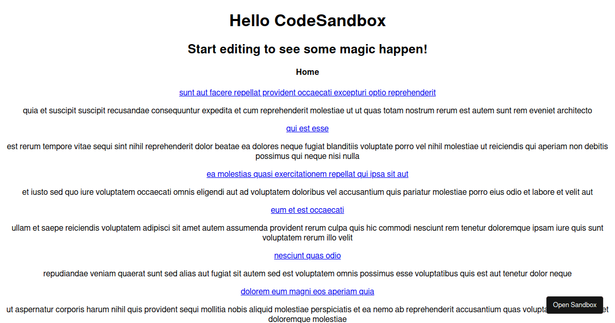Post Detail Doesnt Show By Click In React Hooks Codesandbox 