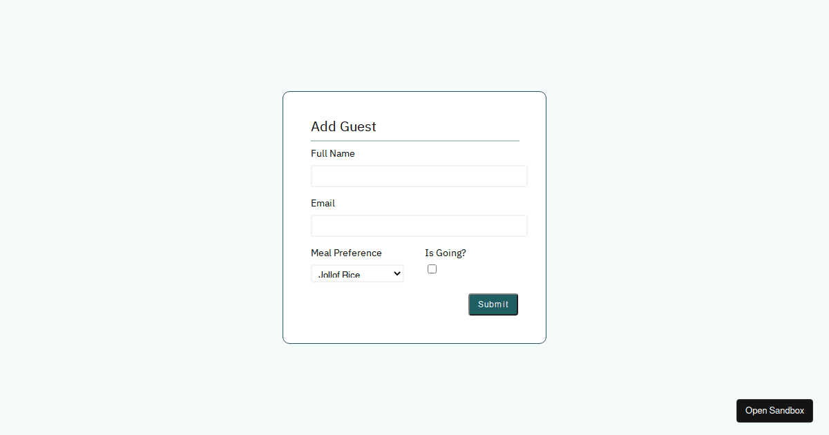 useForm [Step 5]: Formik Render Props - Codesandbox