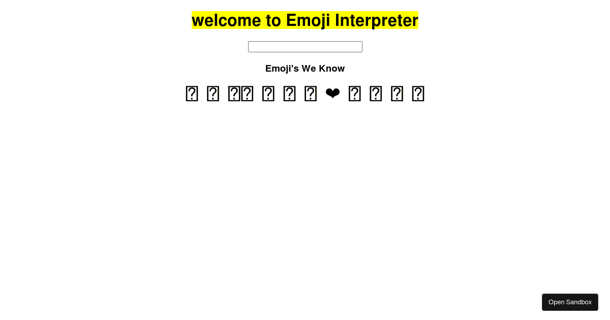 emoji-interpreter - Codesandbox