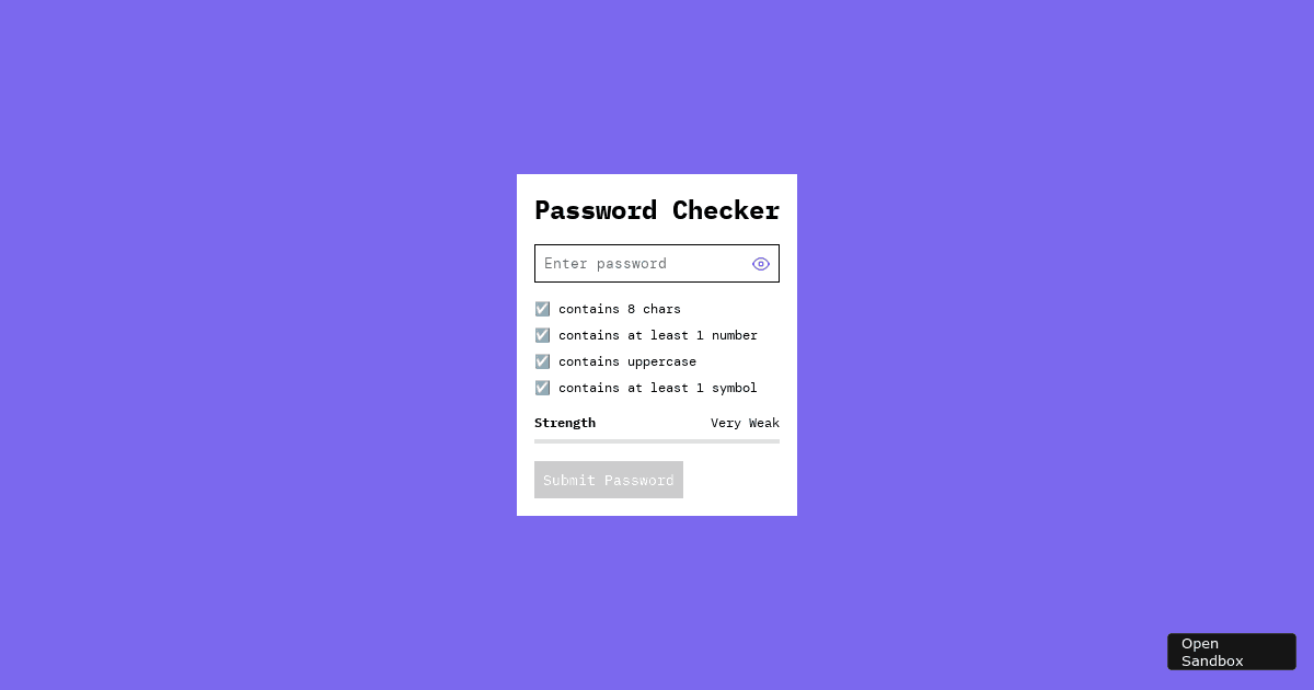 password-checker - Codesandbox password-checker - Codesandbox