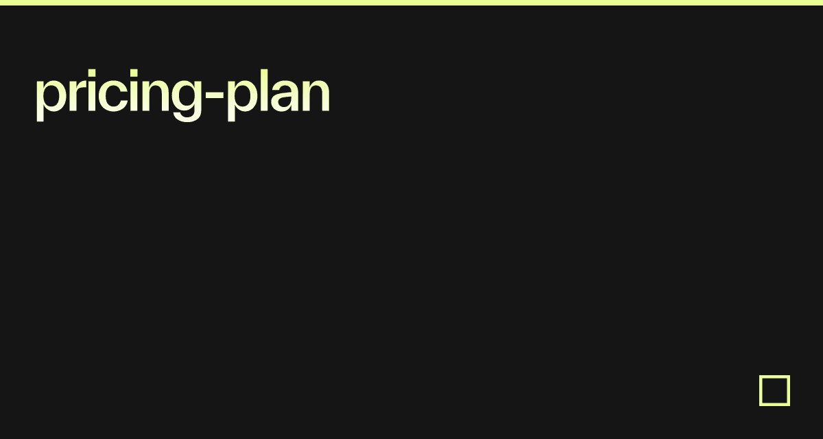 pricing-plan - Codesandbox