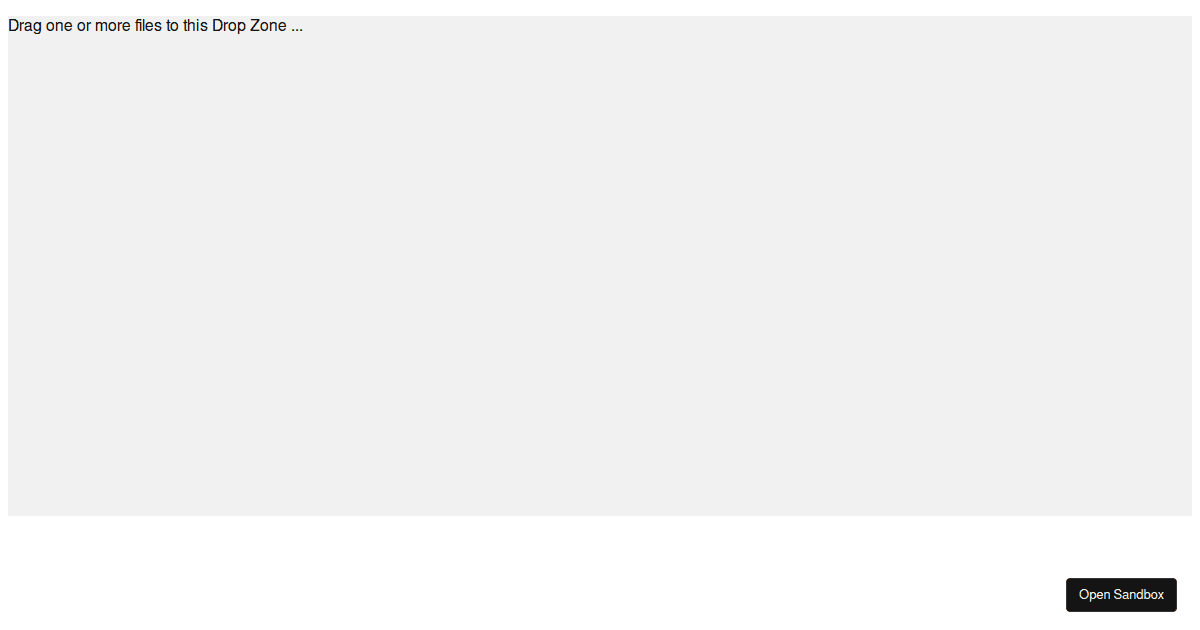 React Dropzone Codesandbox 
