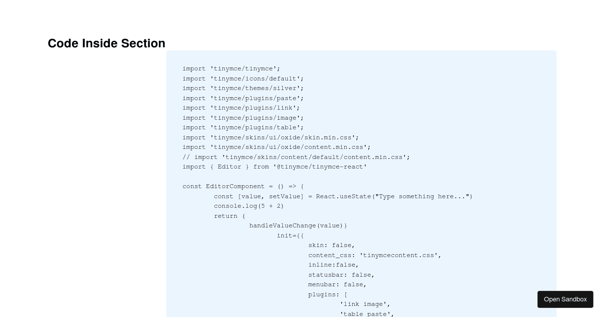 mvp.css section clipping code - Codesandbox