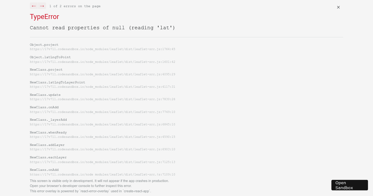 React Leaflet Polyline Forked Codesandbox
