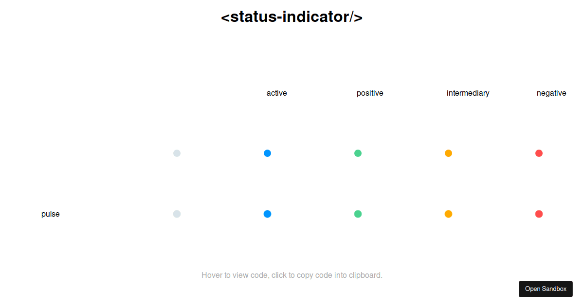 status-indicator demo (forked) - Codesandbox