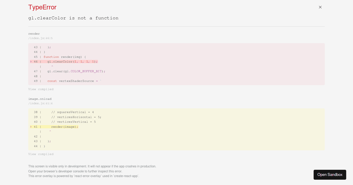 webGL warp - Codesandbox