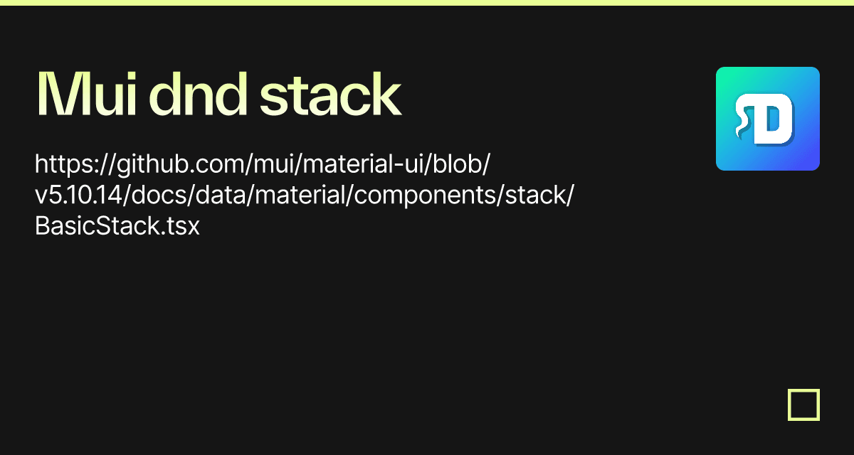 Mui dnd stack - Codesandbox