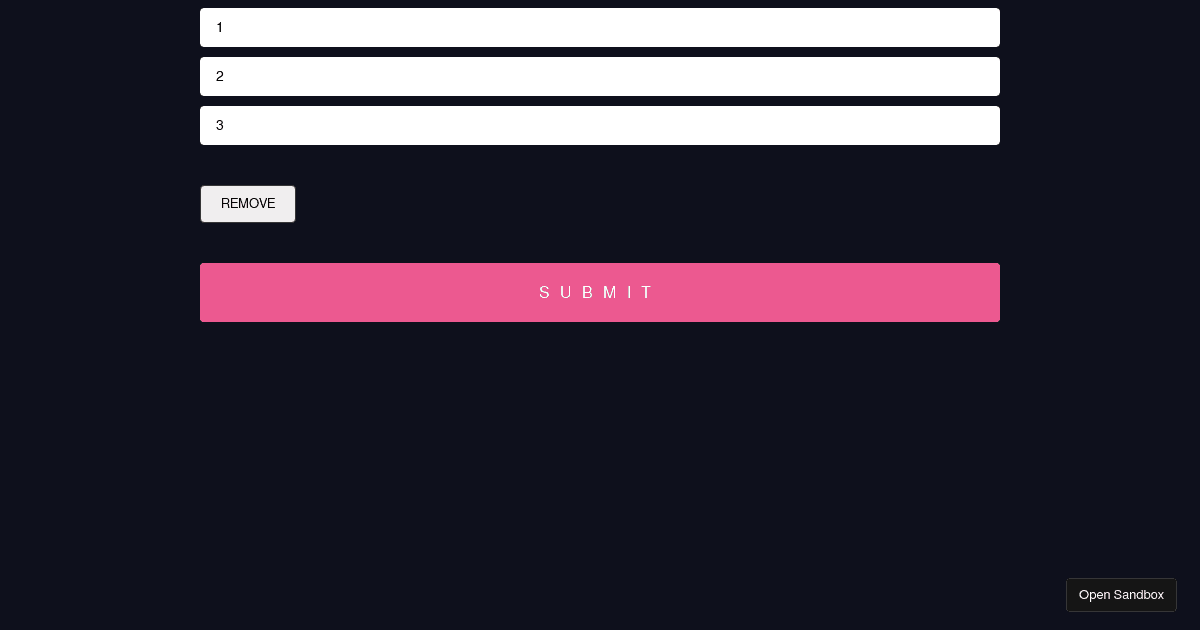 React Hook Form Usefieldarray Forked Codesandbox