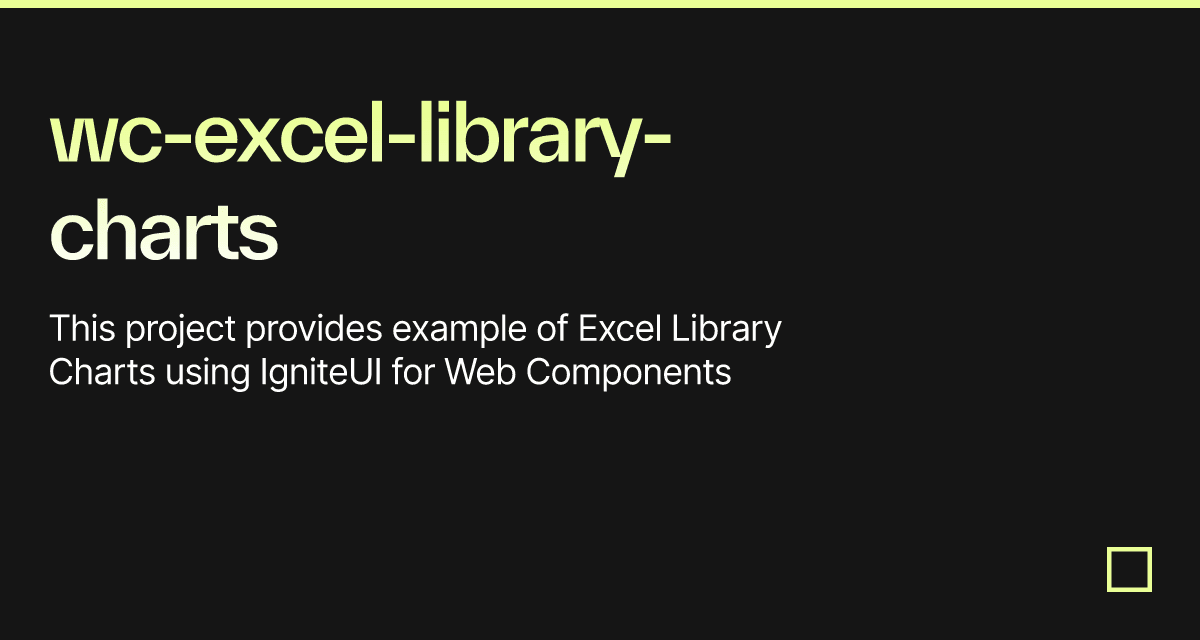 Wc Excel Library Charts Codesandbox