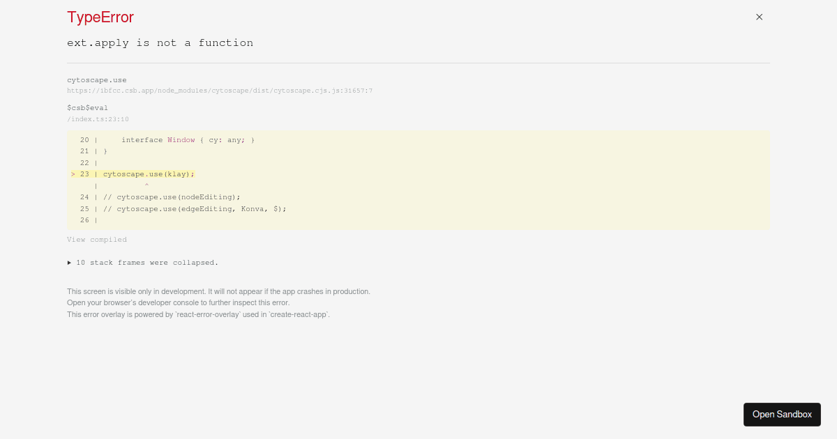 Typescript Playground Export Forked Codesandbox
