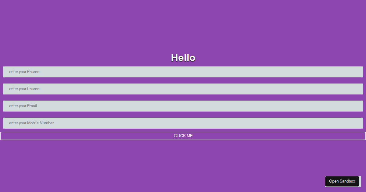 Multiple Input Form States - Codesandbox