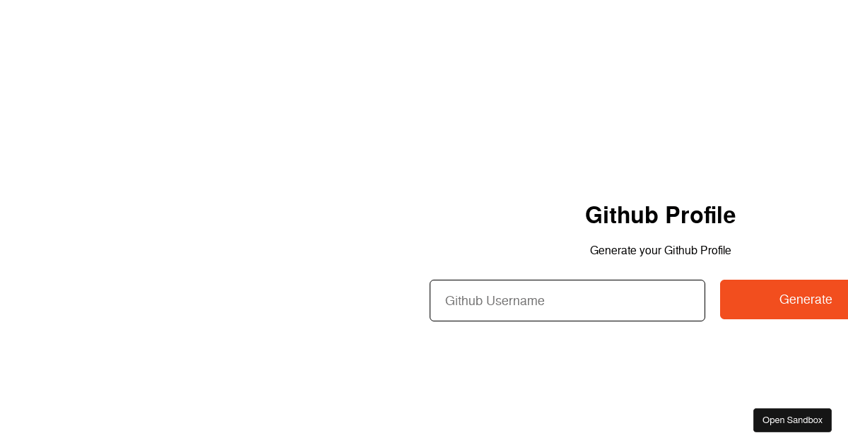 github-profile (forked) - Codesandbox