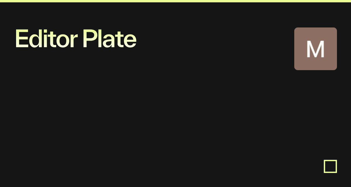 Editor Plate - Codesandbox