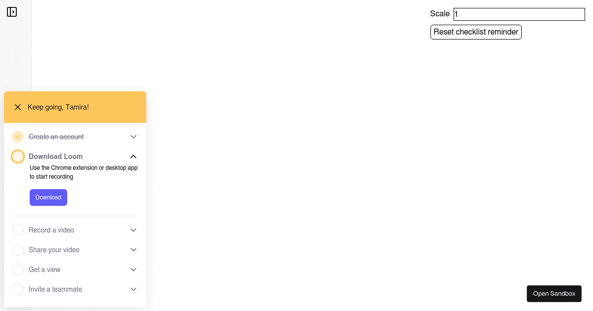 onboarding-checklist (forked) - Codesandbox