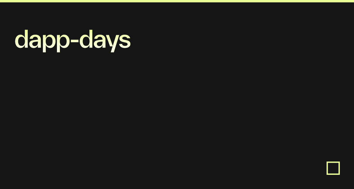 dapp-days - Codesandbox