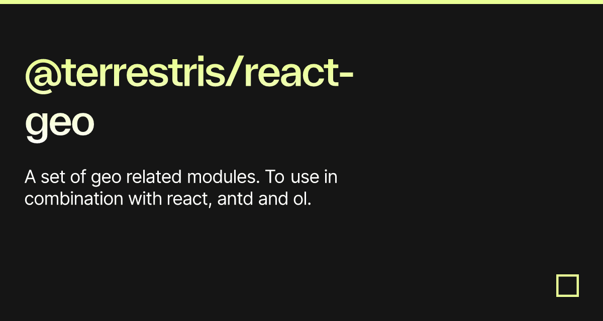 @terrestris/react-geo - Codesandbox