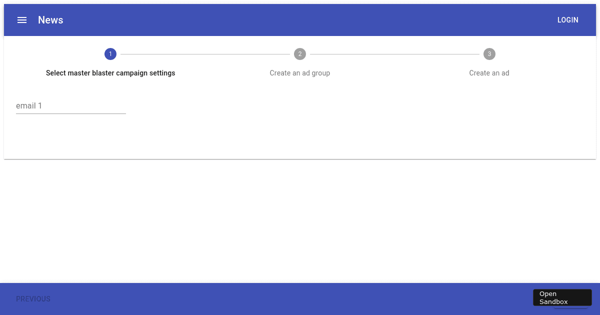Material-ui stepper form (forked) - Codesandbox