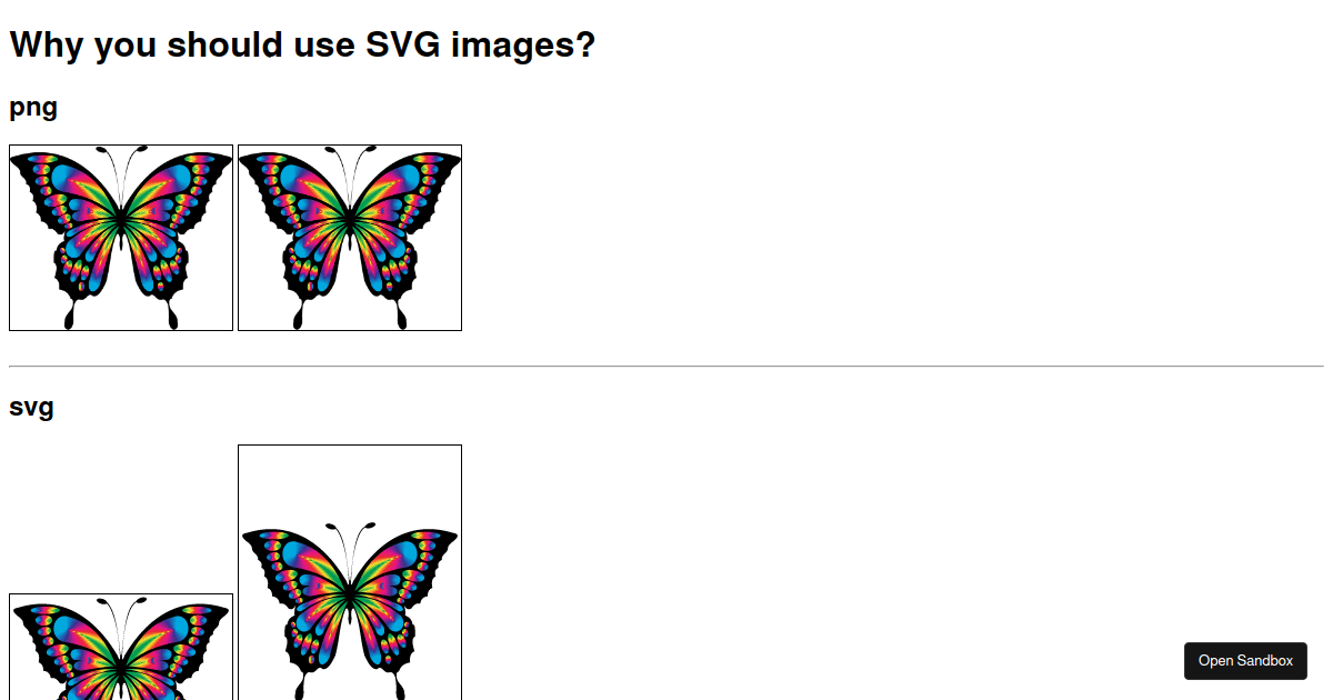svg test - Codesandbox