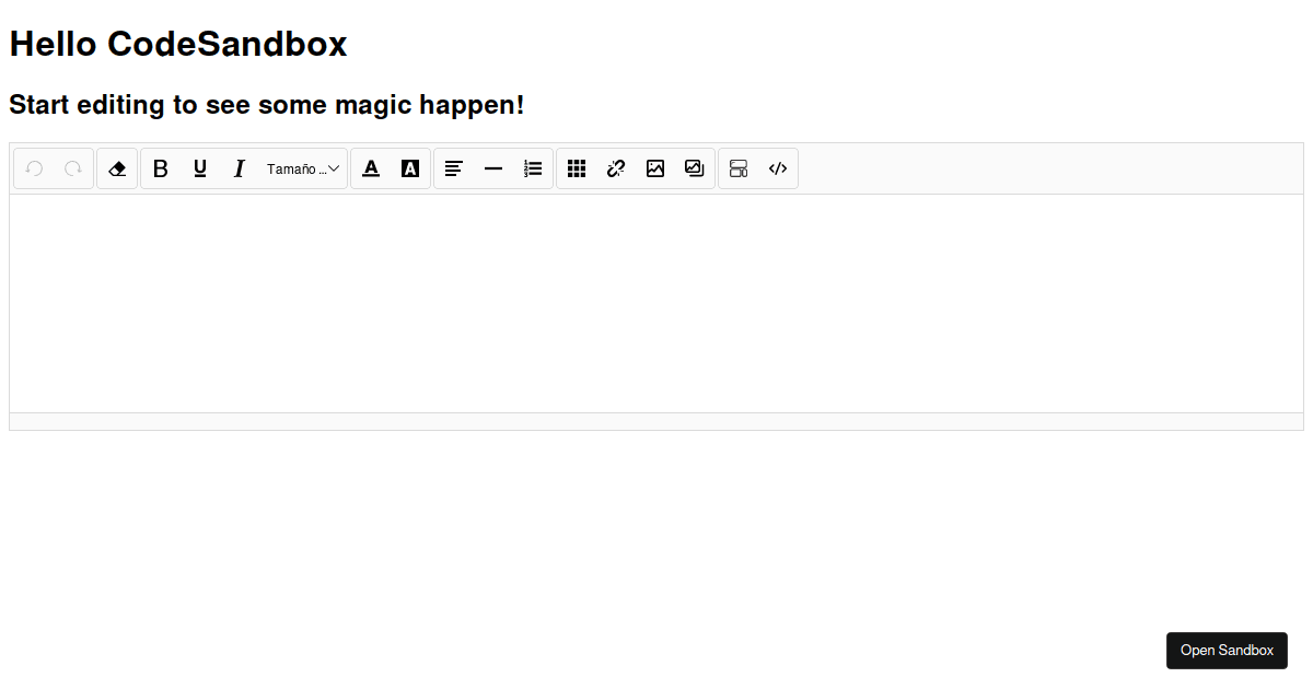 suneditor-react - Codesandbox