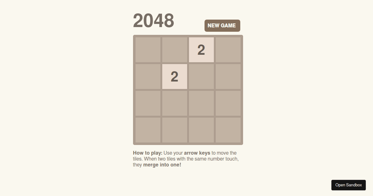 2048-clone - Codesandbox