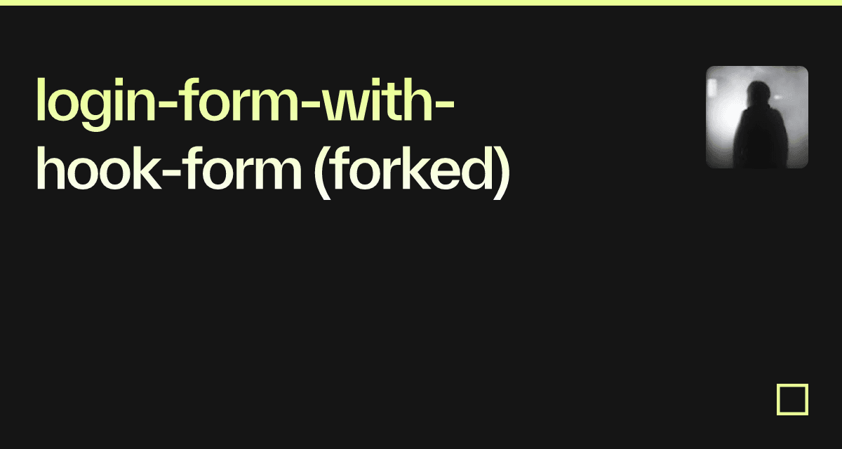 login-form-with-hook-form (forked) - Codesandbox