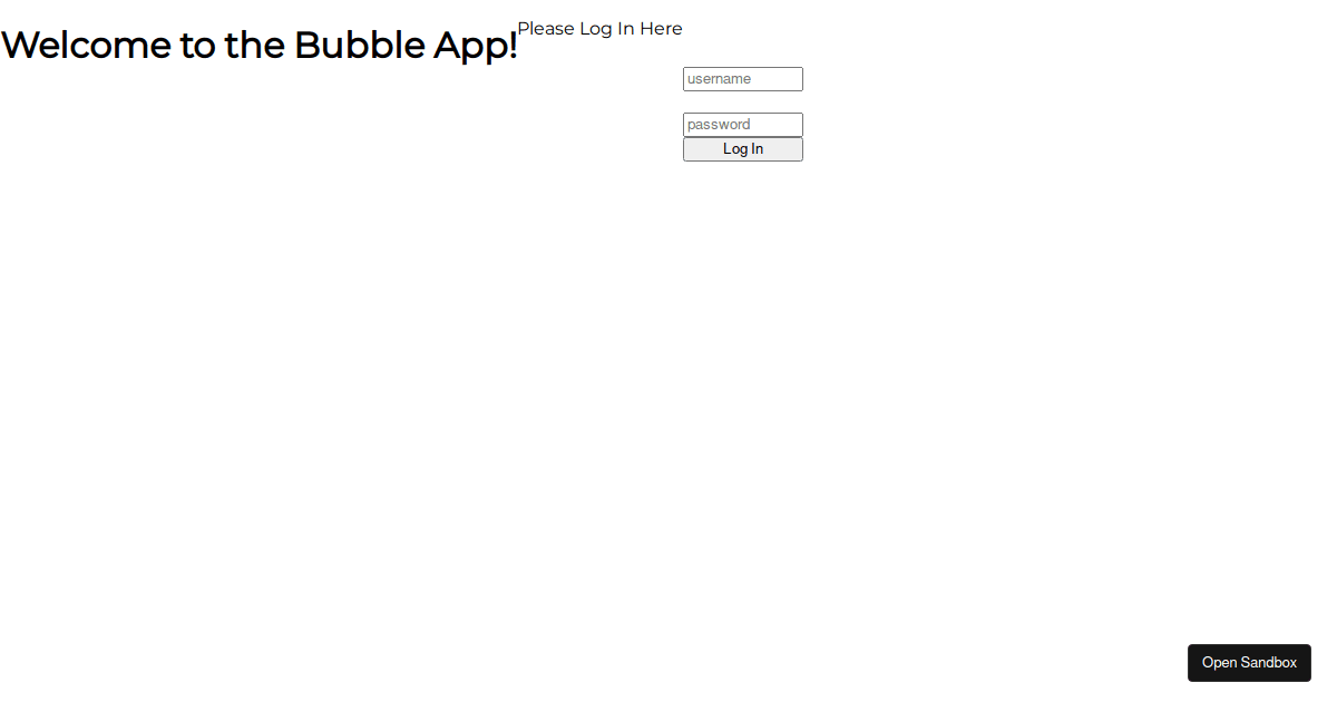 bubbles - Codesandbox