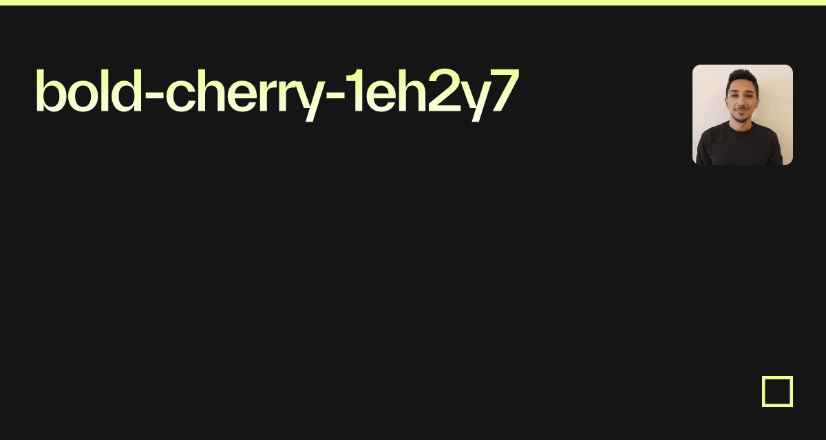 bold-cherry-1eh2y7 - Codesandbox