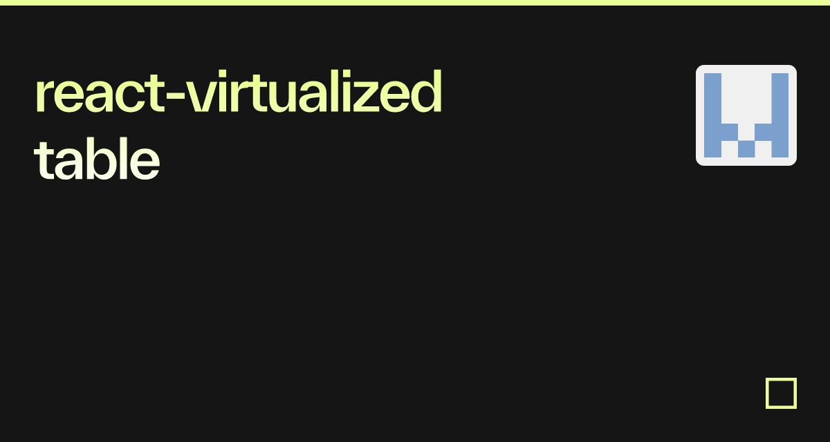 react-virtualized table - Codesandbox