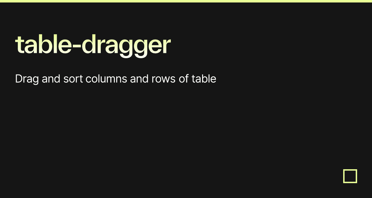 table-dragger - Codesandbox
