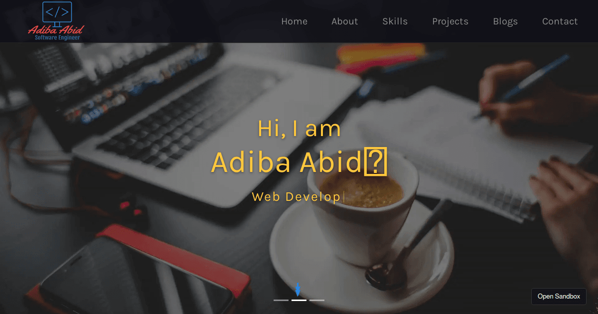 react-portfolio - Codesandbox