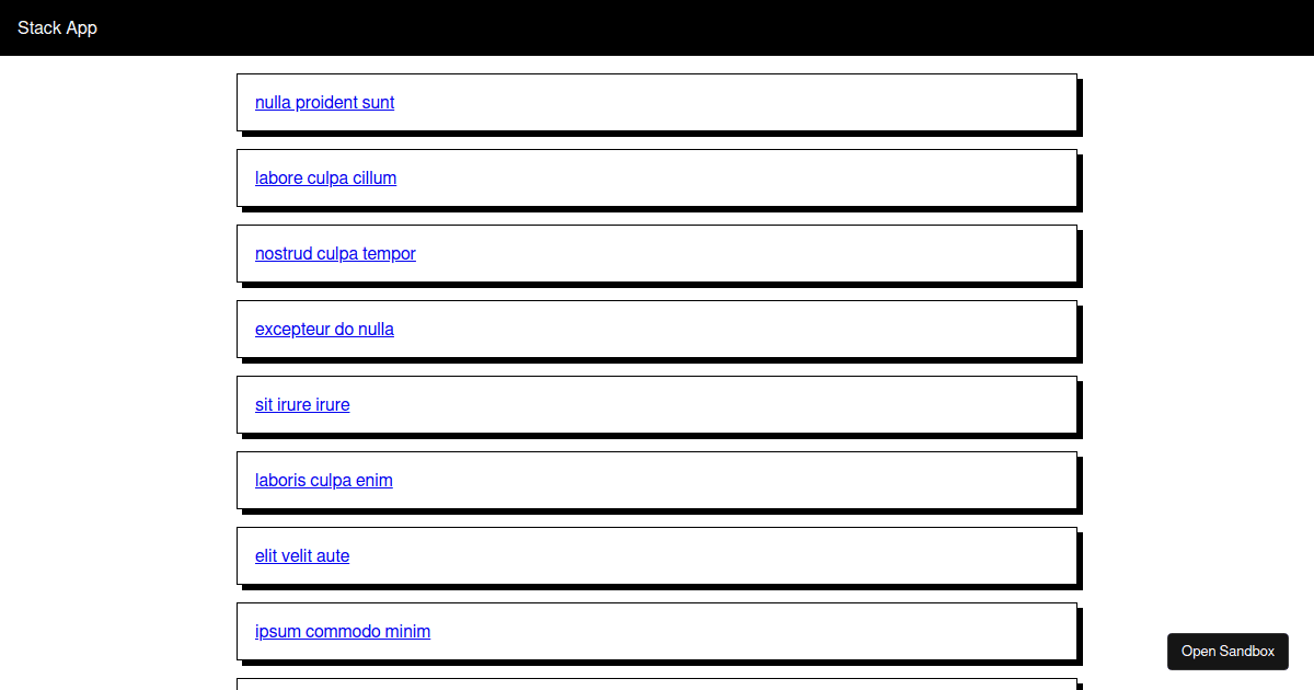 react-router-dom stack navigation animated-switch - Codesandbox