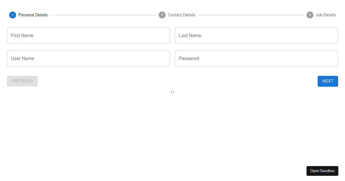 material-formik-wizard-form (forked) - Codesandbox
