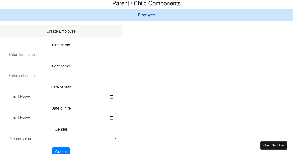 react-parent-child - Codesandbox