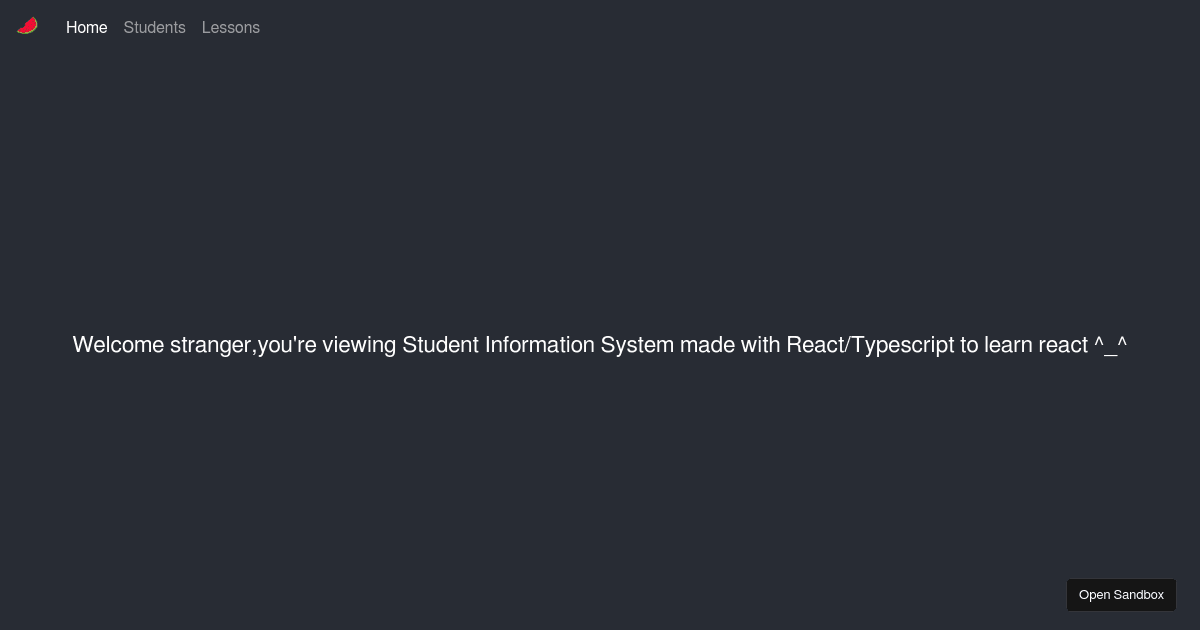 student-information - Codesandbox
