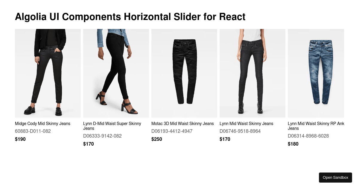 Algoliahorizontal Slider React Example Codesandbox