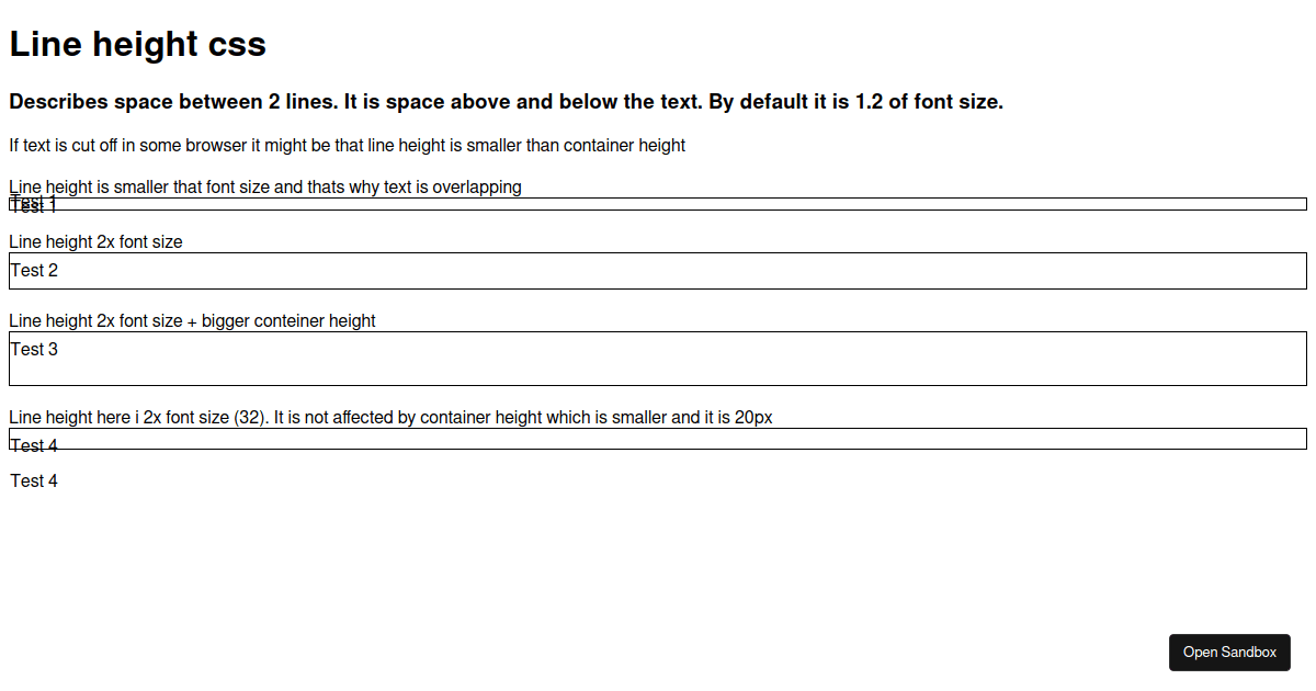 css line height - Codesandbox css line height - Codesandbox