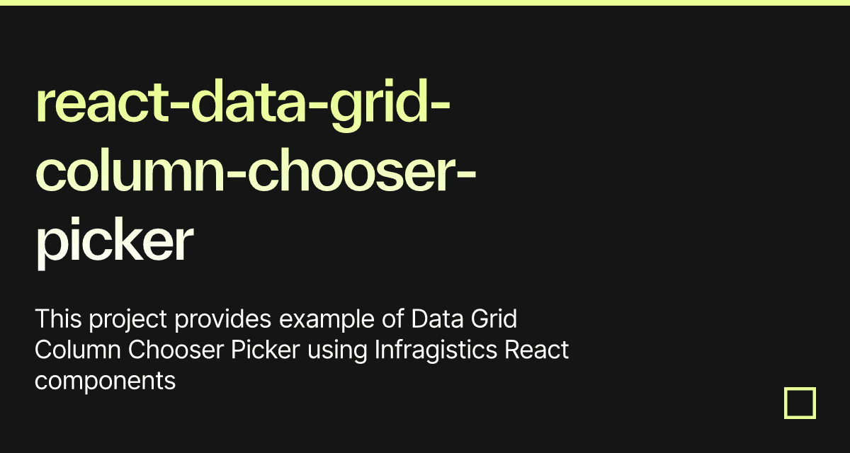 react-data-grid-column-chooser-picker - Codesandbox