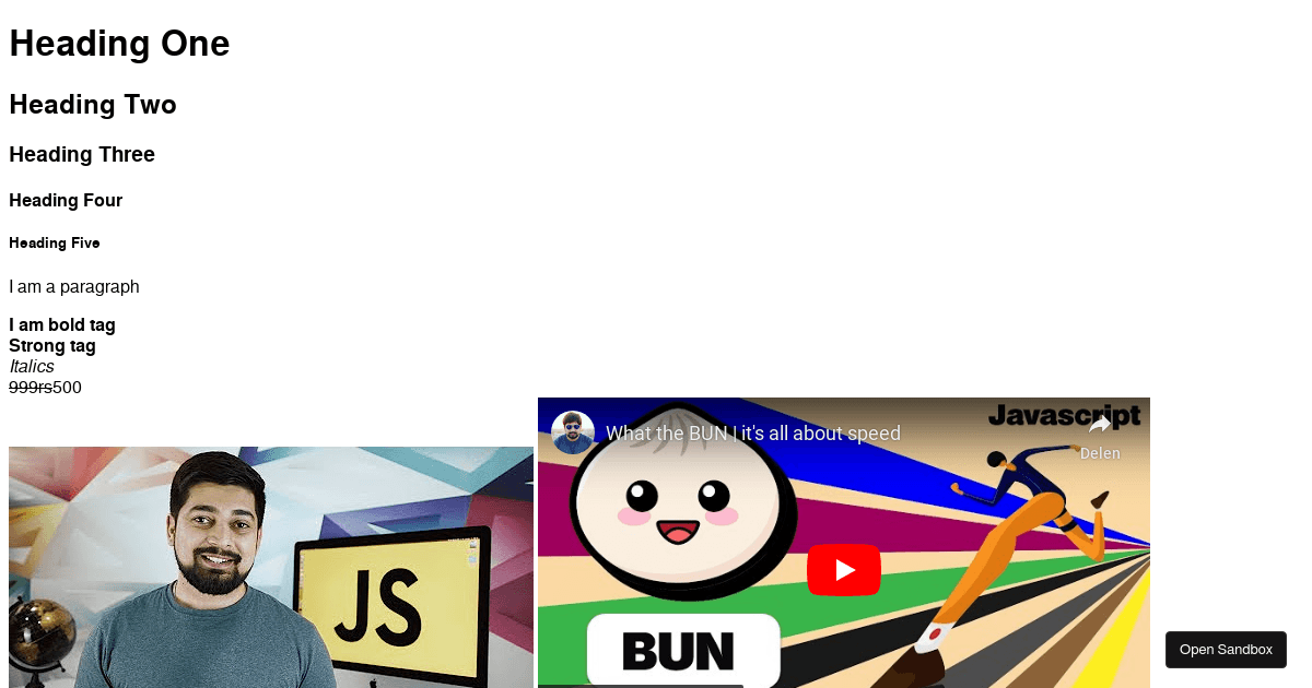 HTML 101 - Codesandbox