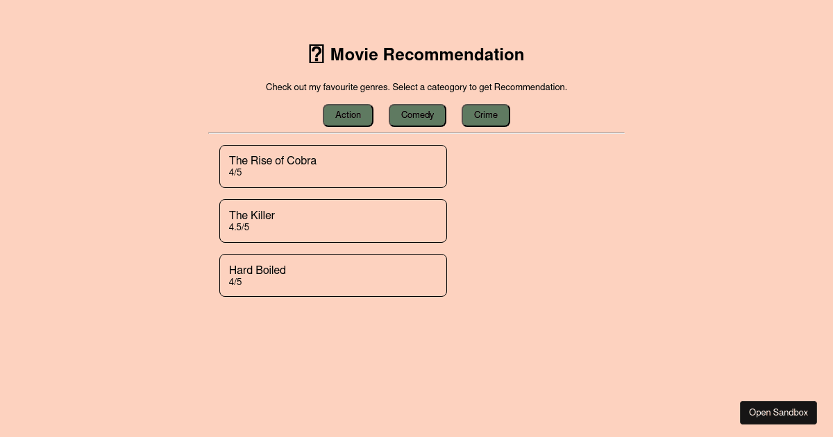 movie-recommendation-app - Codesandbox