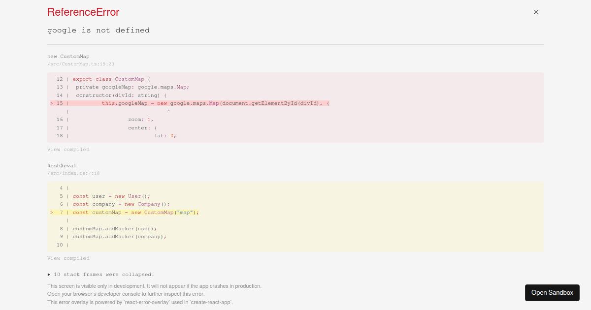Shakeelkopertypescript Maps Codesandbox