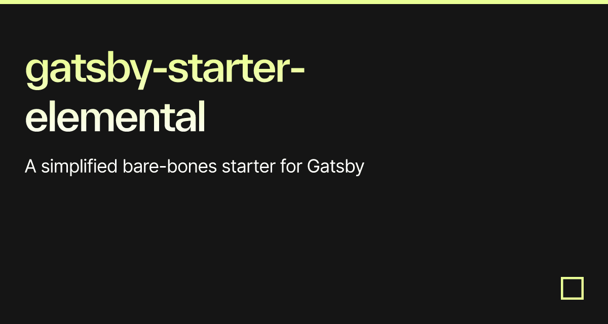 gatsby-starter-elemental - Codesandbox