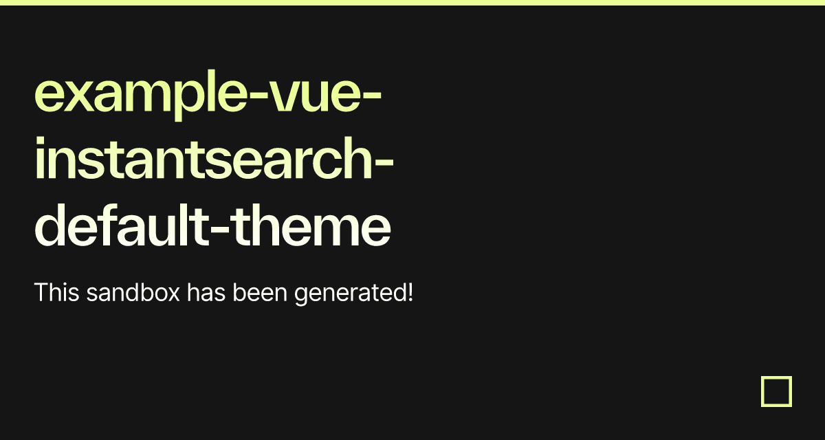 example-vue-instantsearch-default-theme - Codesandbox