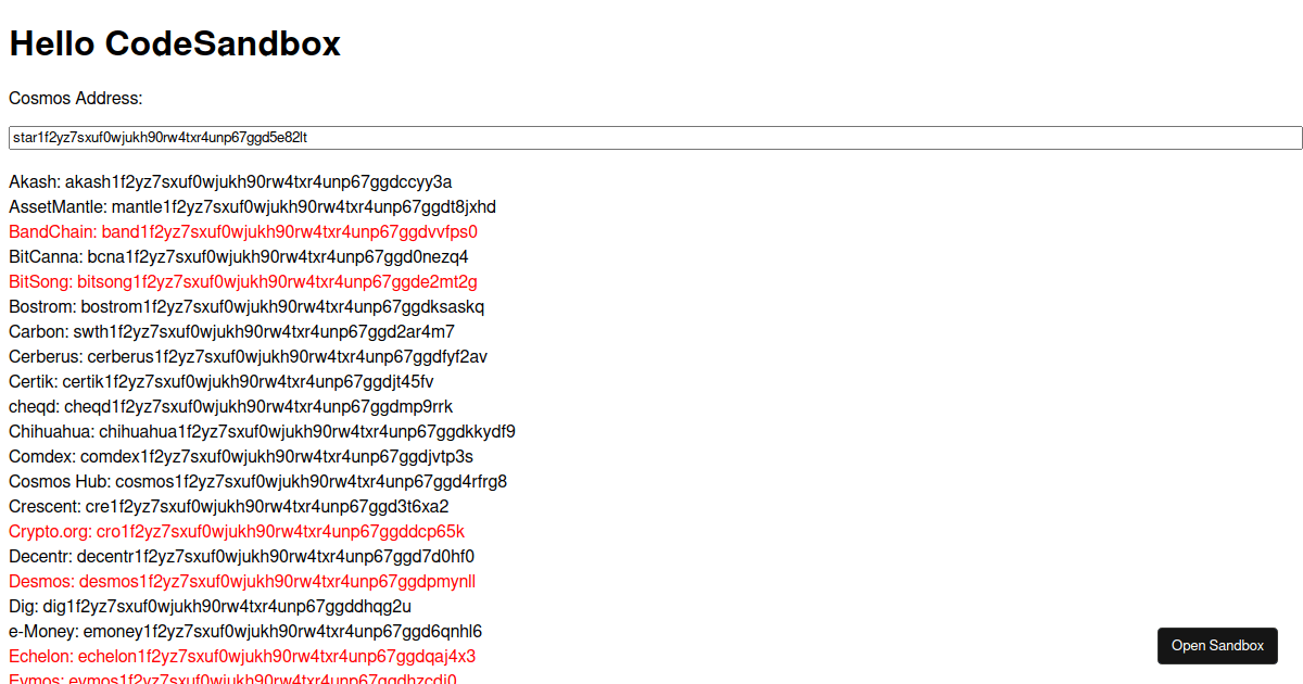 cosmos-address-derivation - Codesandbox